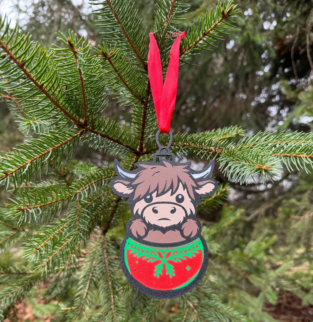 Cute Highland Cow Ornament by MI3dPrint - MakerWorld