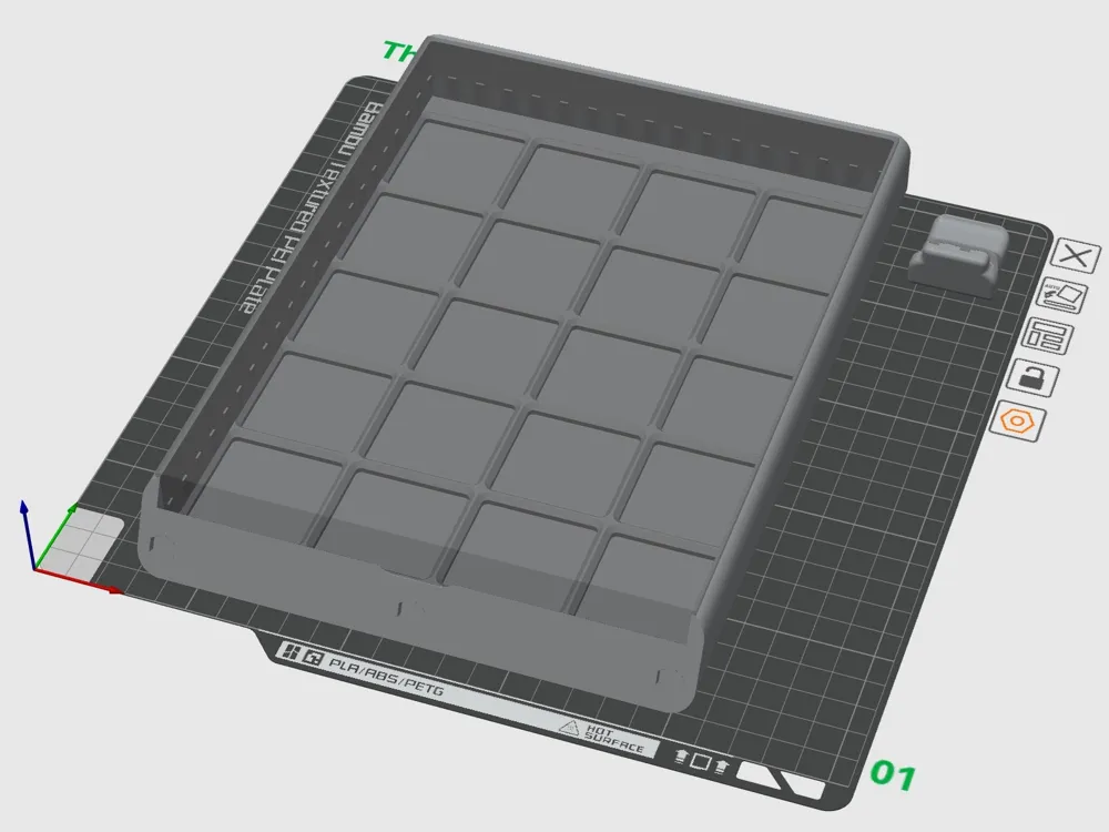 AMS Riser v2 Drawer w. Gridfinity and Short Handle Remixed by user ...