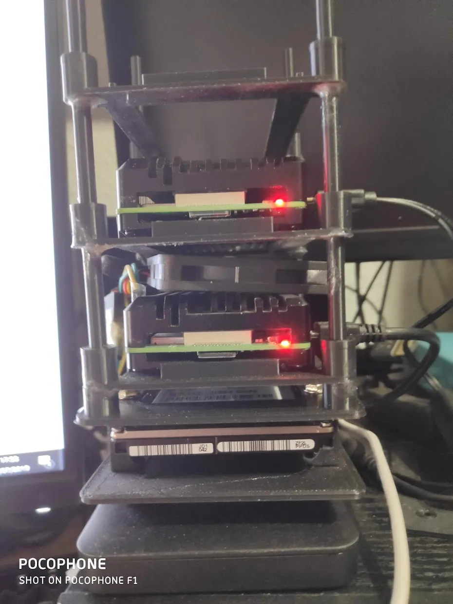 Rasperry Pi Tower / rack with Harddrive and Metal Case by goyetus ...