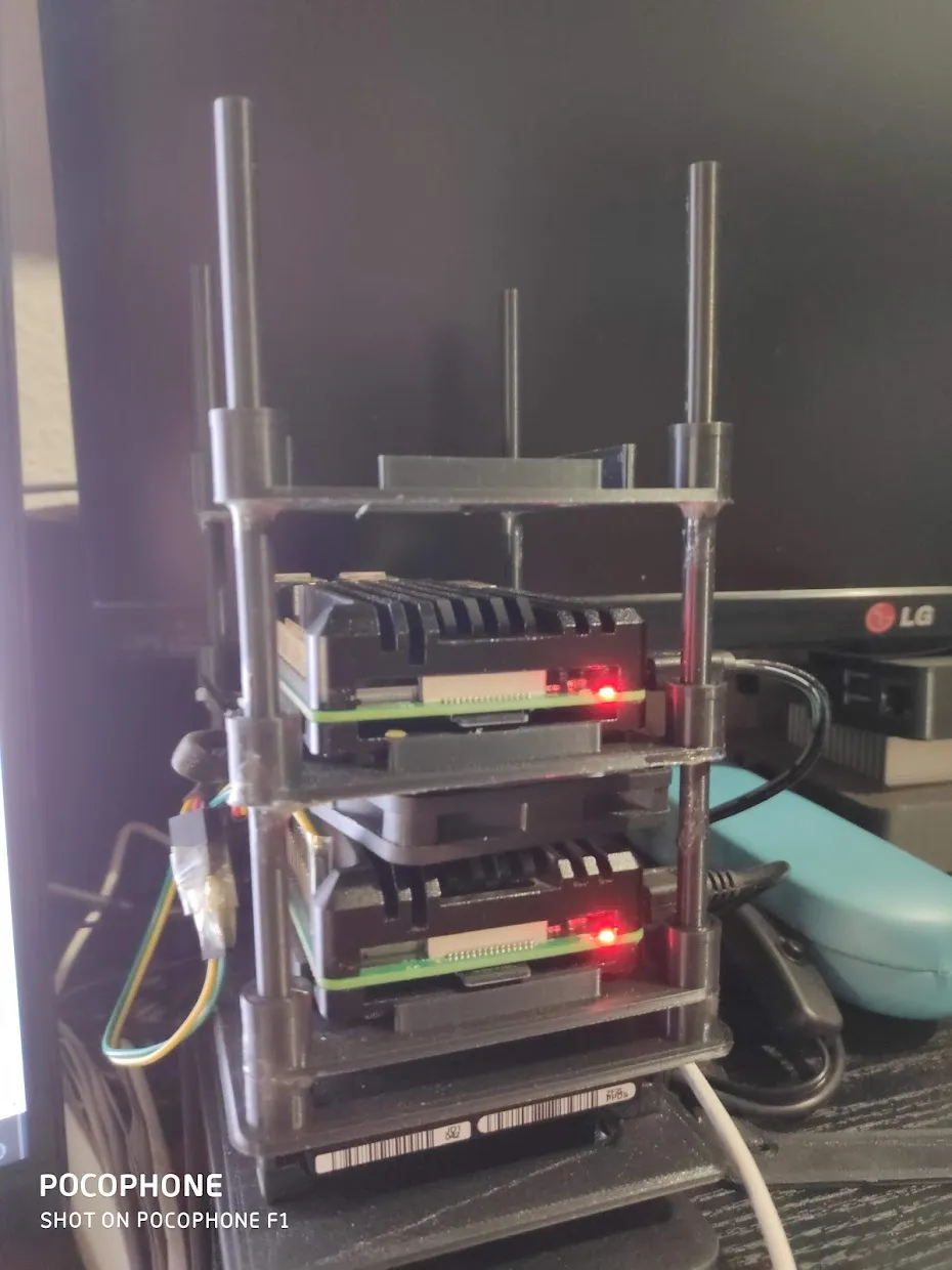 Rasperry Pi Tower / rack with Harddrive and Metal Case by goyetus ...