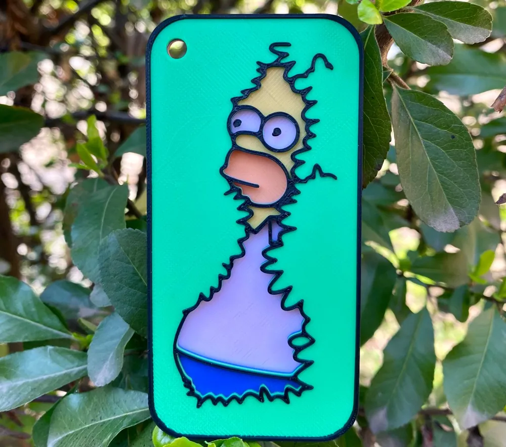 Homer Simpson Springfield hedge Keychain by LorenzCR - MakerWorld