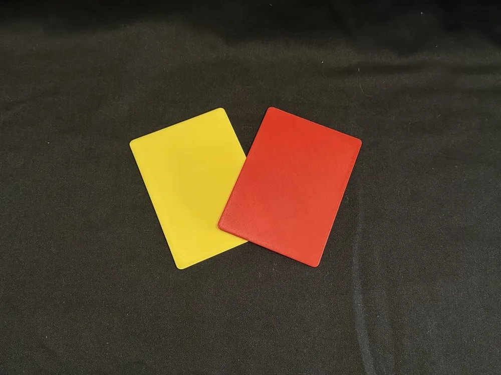 Referee Red & Yellow Cards - PLA & PETG Profiles - Free 3D Print Model ...