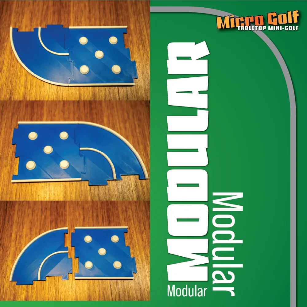 Micro-Golf A tabletop mini-golf system by Atticus Finch MakerWorld ...