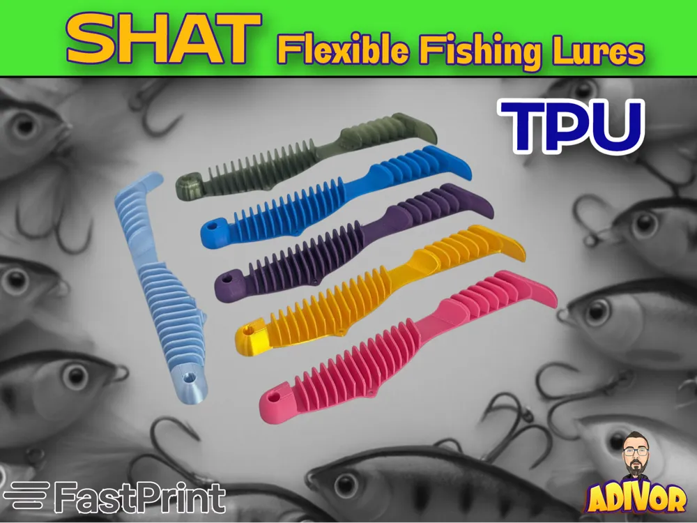 SHAT – Flexible Fishing Lures - Free 3D Print Model - MakerWorld