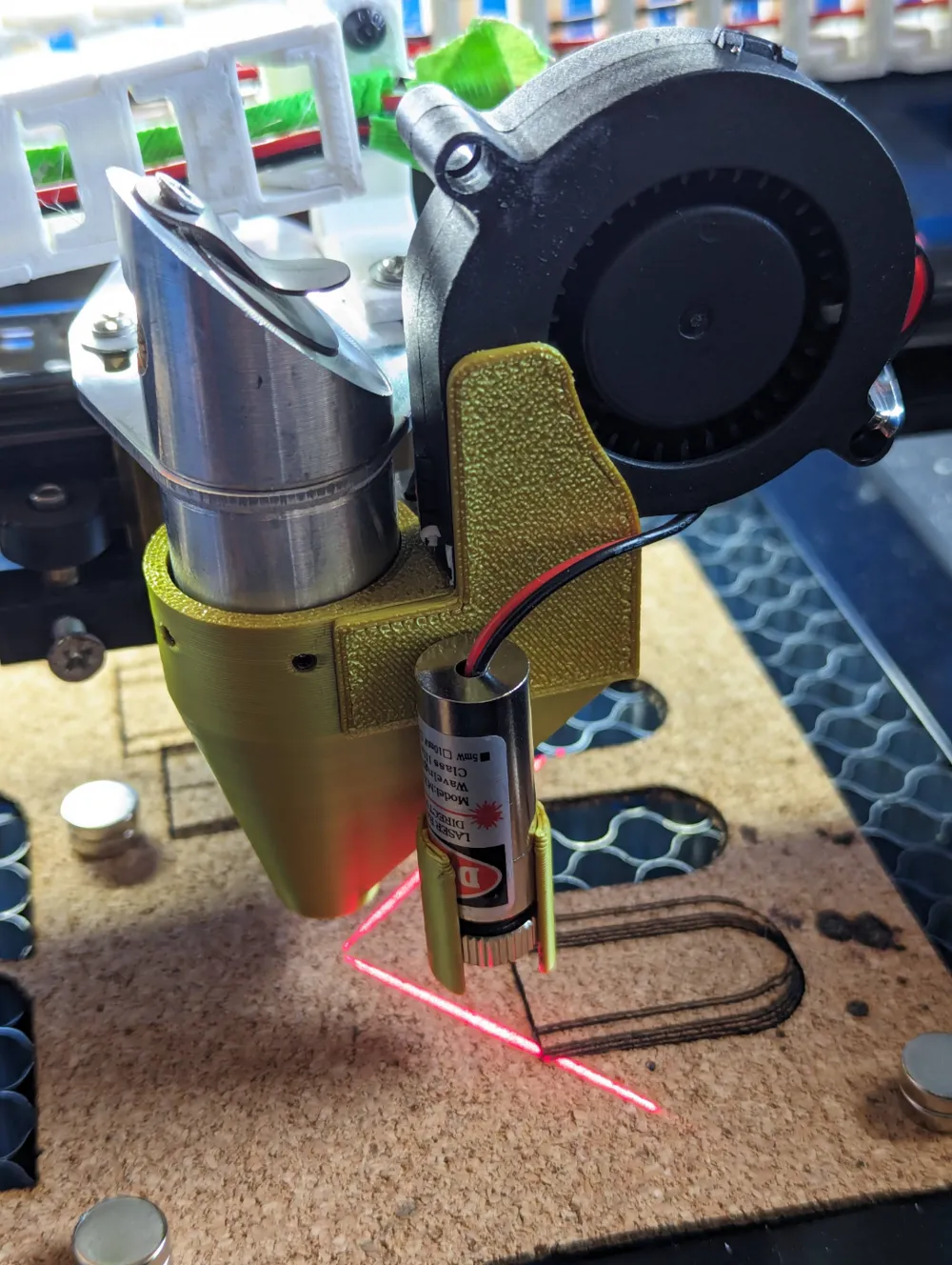 K40 Laser Head with Air Assist and Laser Sight by Alayshoo - MakerWorld