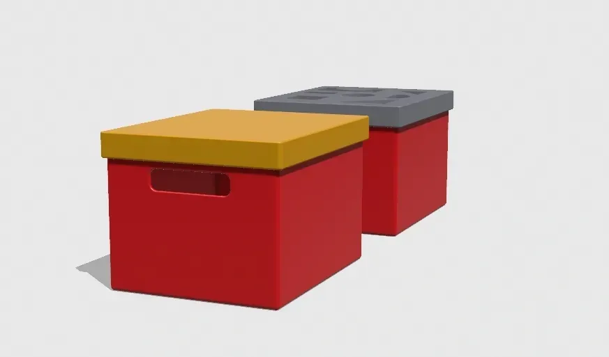 Brick Storage Box with Shaped Lid by KKkprtos - MakerWorld