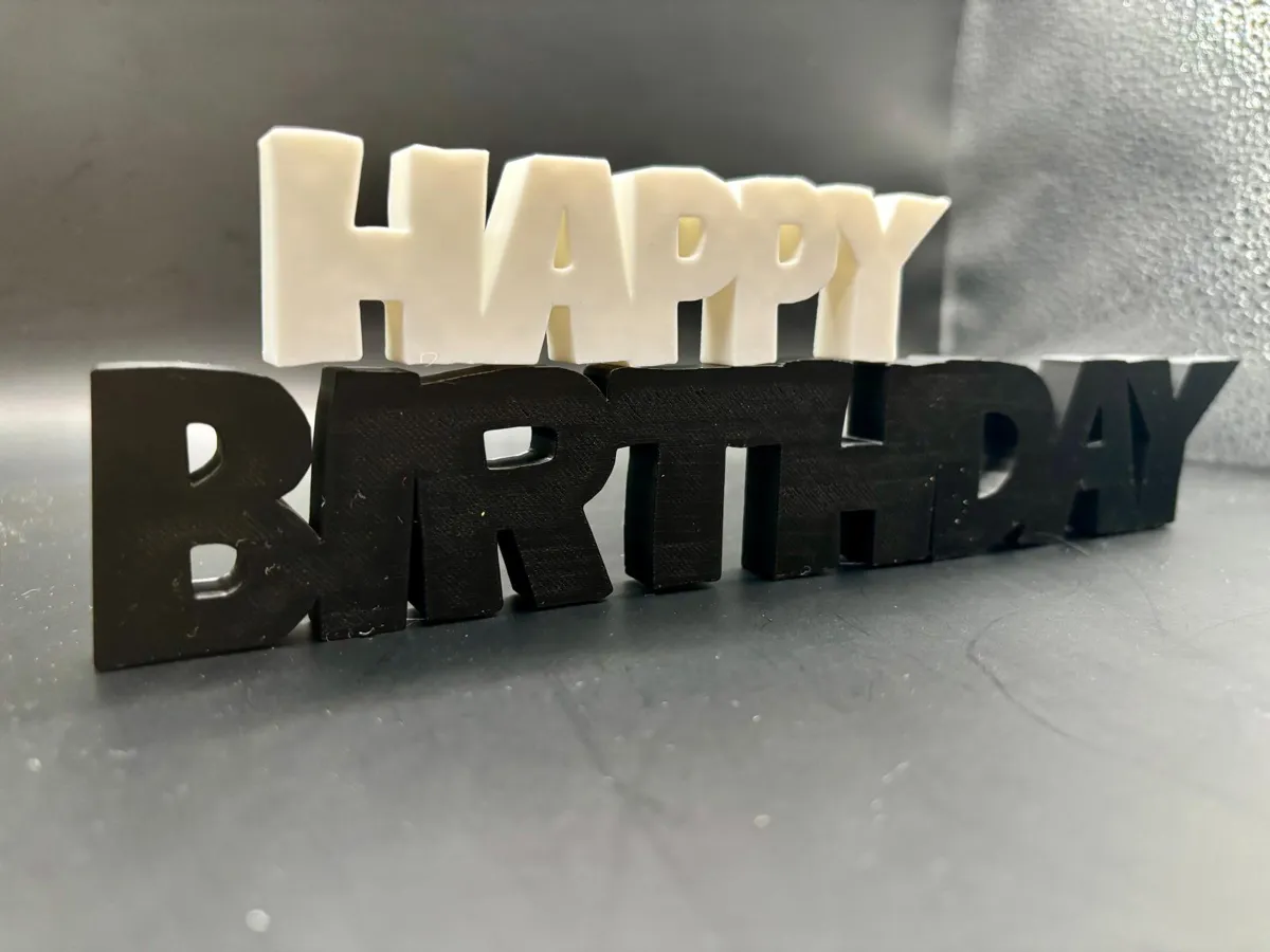 Happy Birthday Lettering – FREE License - Free 3D Print Model - MakerWorld