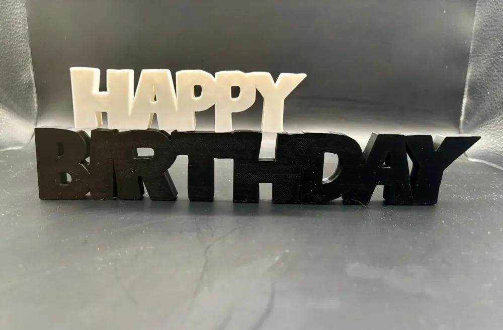 Happy Birthday Lettering – FREE License - Free 3D Print Model - MakerWorld