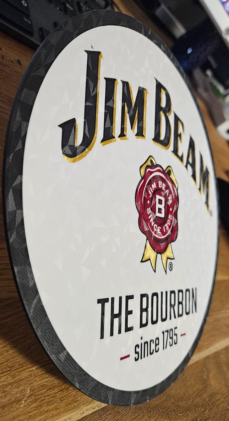 JIM BEAM logo round - Free 3D Print Model - MakerWorld
