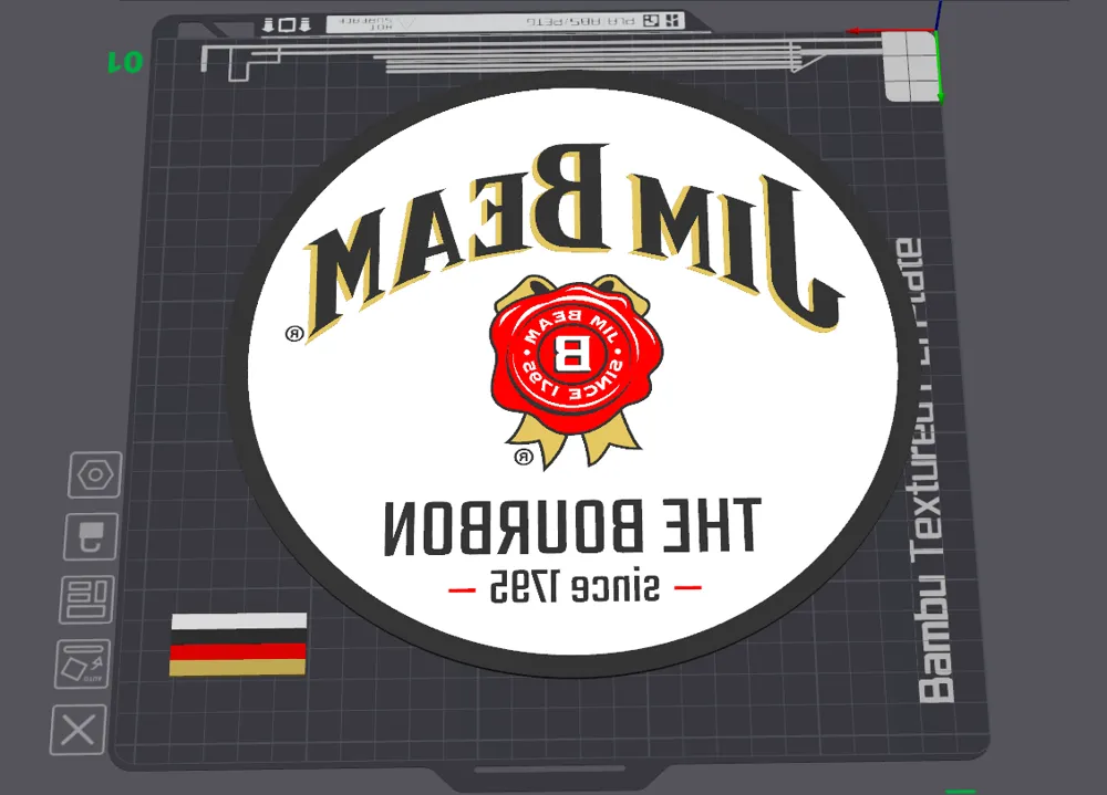 JIM BEAM logo round - Free 3D Print Model - MakerWorld