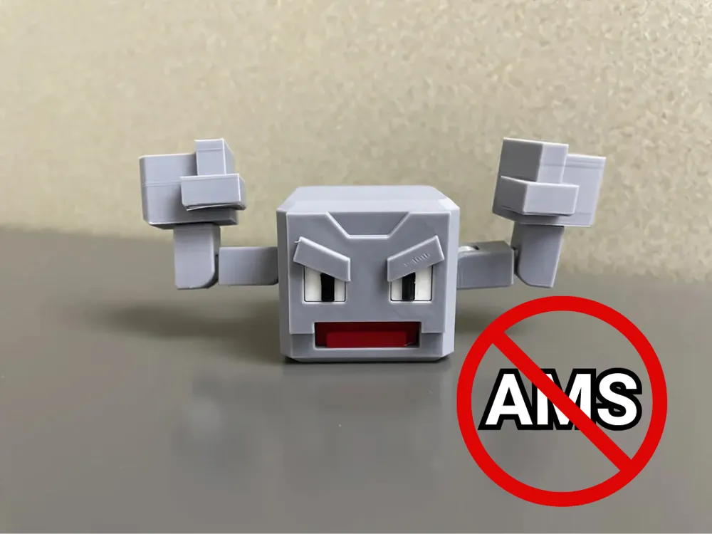 Flexible Geodude Toy (No AMS Required) - Free 3D Print Model - MakerWorld