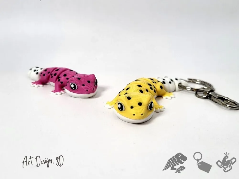 Articulated Leopard Gecko - Strong Joints - Free 3D Print Model ...