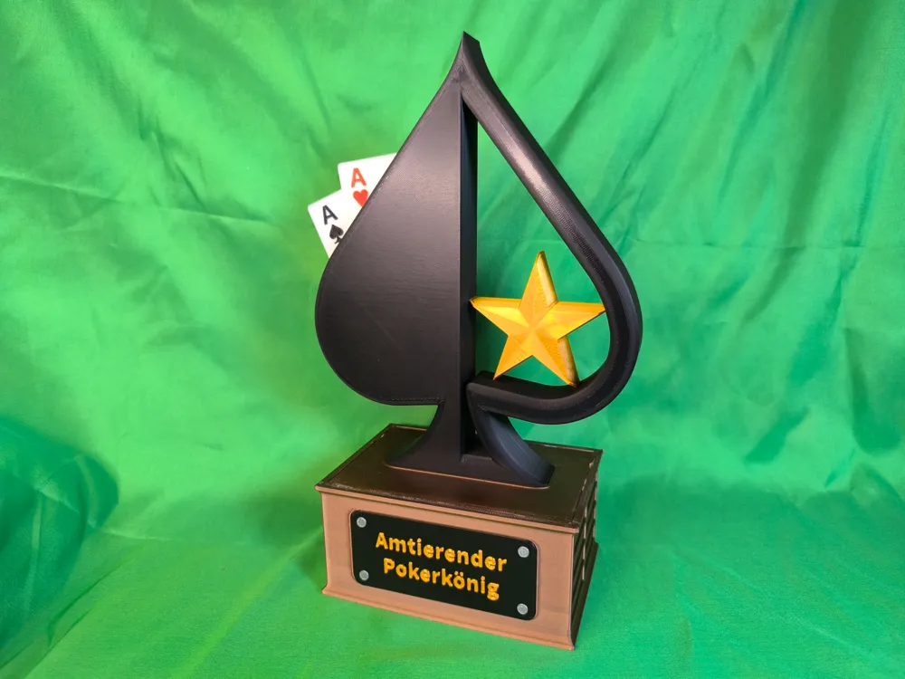 Poker Trophy - Free 3D Print Model - MakerWorld