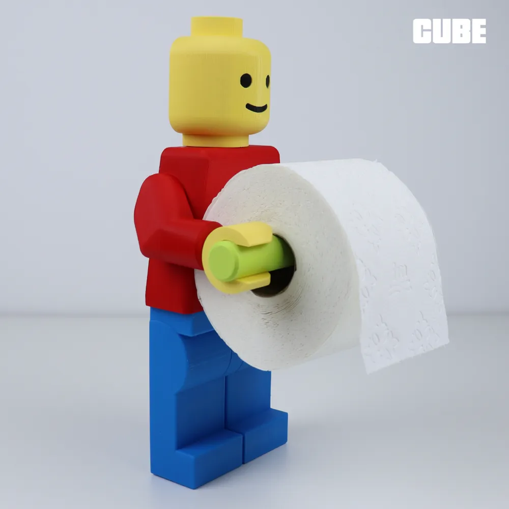 LEGO_Man Toilet Paper Holder Remixed by cube3dworld - MakerWorld