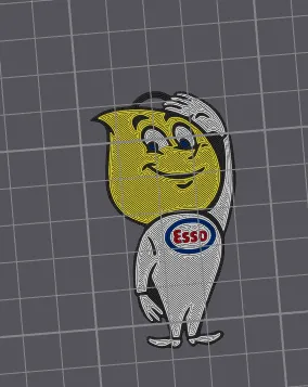 Vintage Esso Man Keychain Keyring 2 versions by Mrtk1970 - MakerWorld