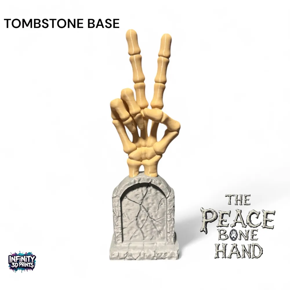 THE PEACE BONE HAND - WITH BASES by INFINITY 3D PRINTS MakerWorld ...