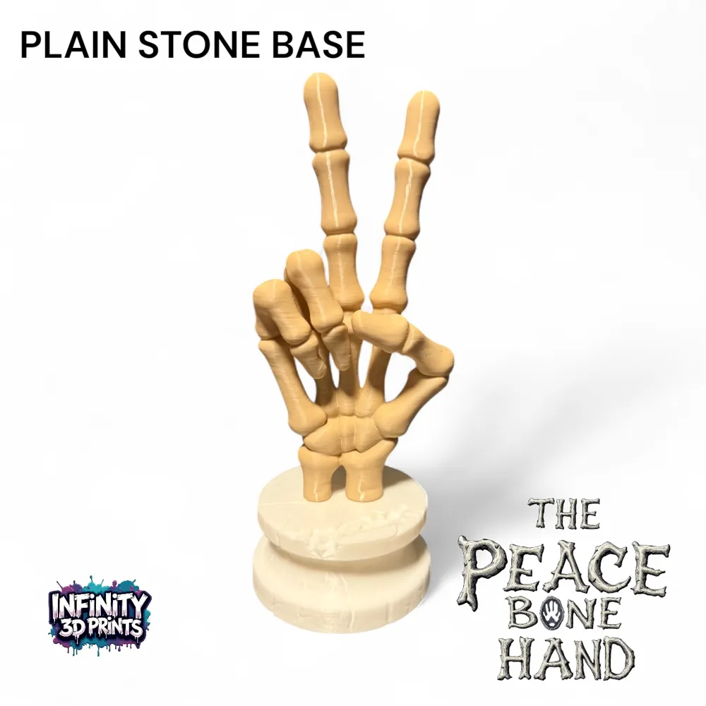 THE PEACE BONE HAND - WITH BASES by INFINITY 3D PRINTS MakerWorld ...