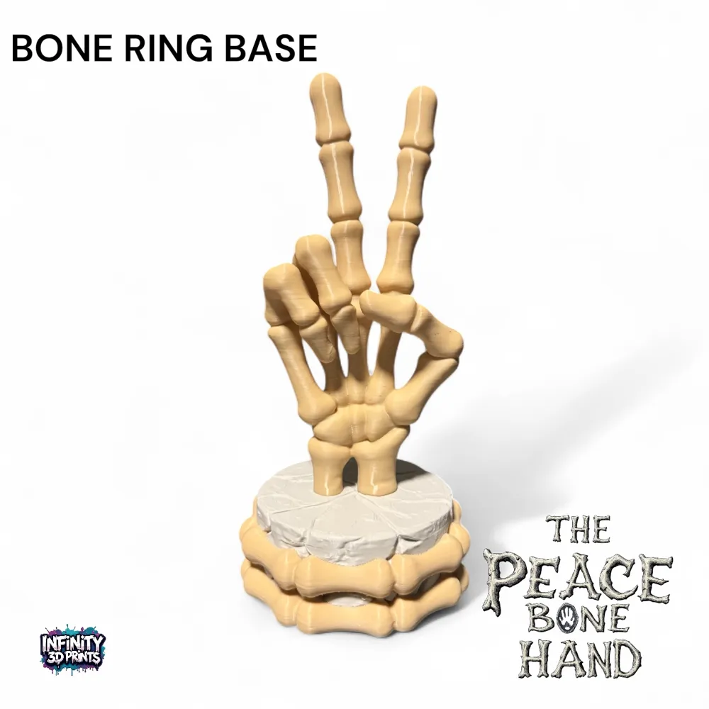 THE PEACE BONE HAND - WITH BASES by INFINITY 3D PRINTS MakerWorld ...
