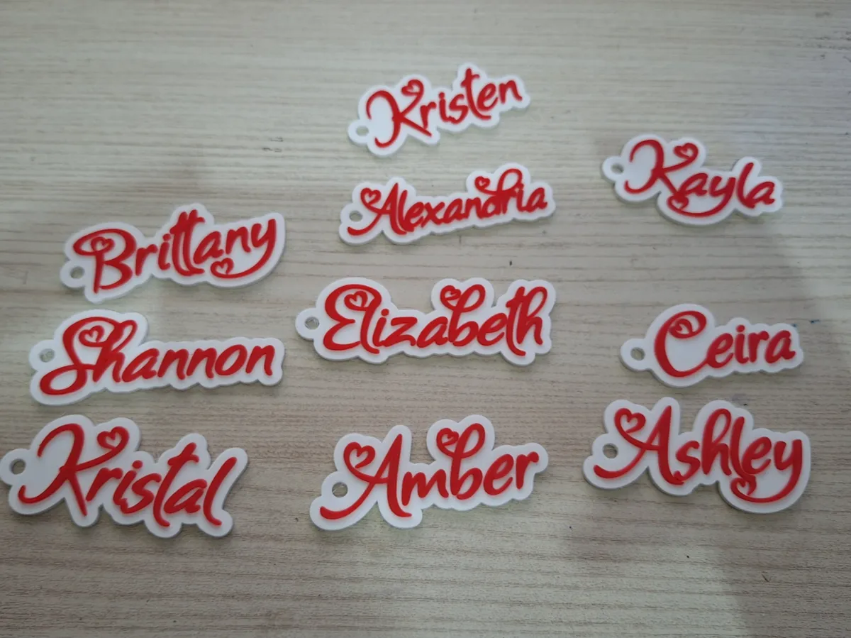Keychain name Letter K - Love stile - Name Tag - Free 3D Print Model ...