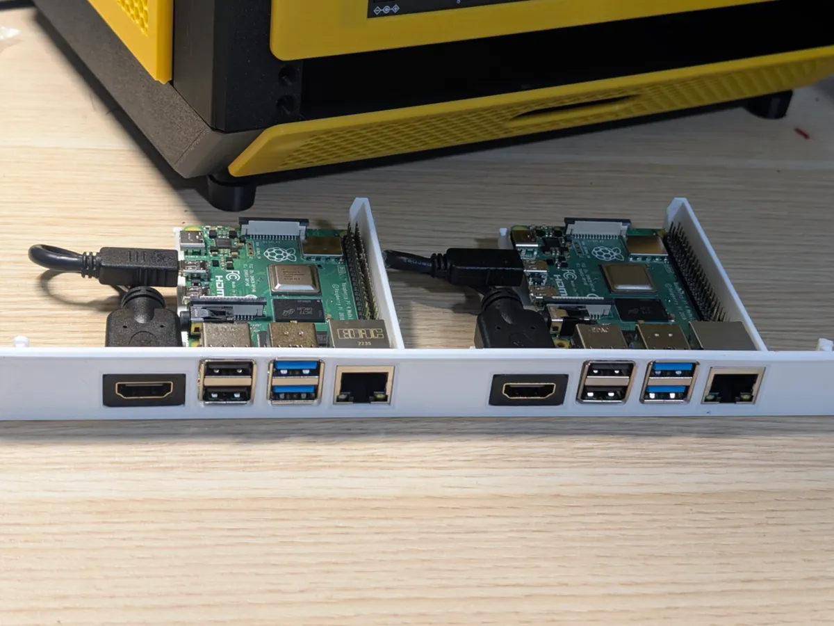 Raspberry Pi4 Half RU 10" Rack mount snap or screw by ZeroPrint ...