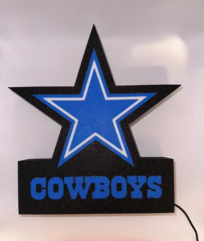 Dallas Cowboys LED Light Box NFL Football by m3553x - MakerWorld