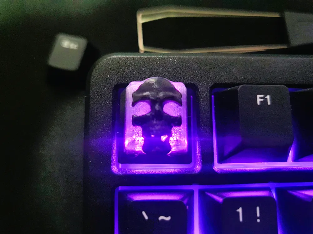 Skull Keycap Pudding top Cherry Mx Profile - Free 3D Print Model ...