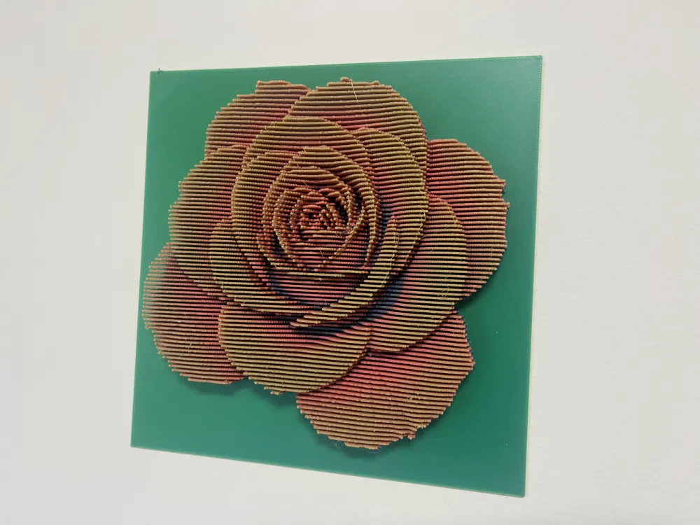Layered Rose beautiful wall art by INDIGO MakerWorld: Download Free 3D ...