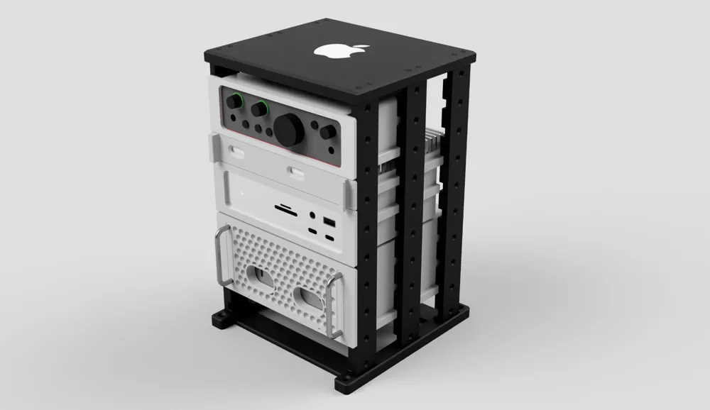 M4 Mac mini "机架专业版"套装及配件 来自 Jerrod H MakerWorld：免费下载 3D 模型