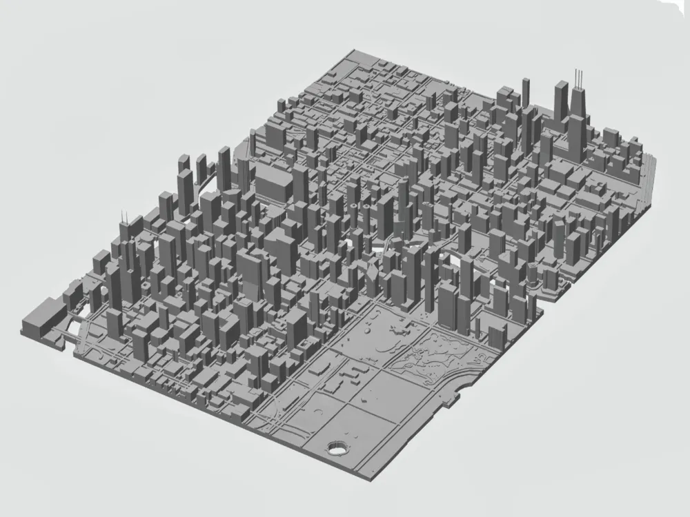 Chicago Illinois 3D Miniature - Free 3D Print Model - MakerWorld