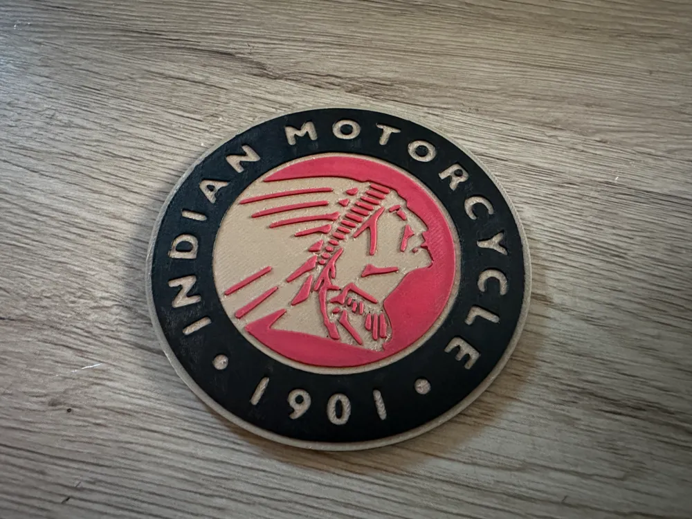 Indian Motorcycle Coasters Colorful - Free 3D Print Model - MakerWorld