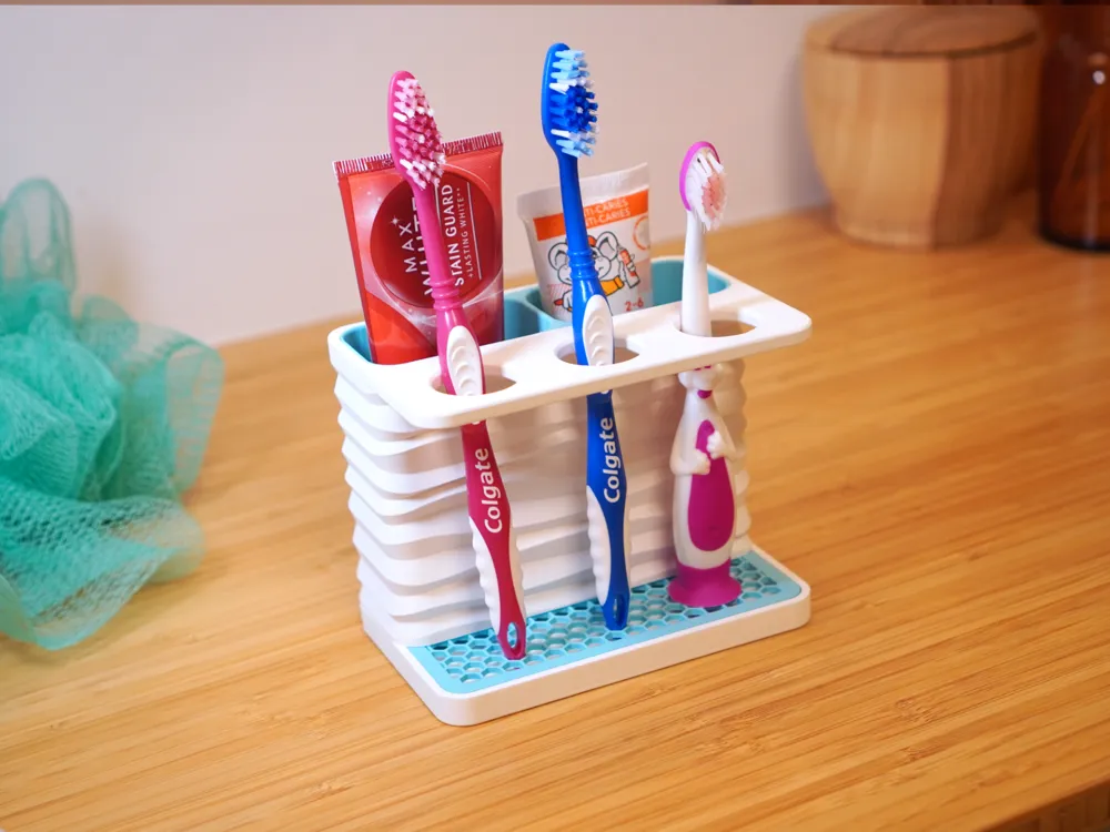 Creative toothbrush holder with wave pattern by ArtK MakerWorld ...