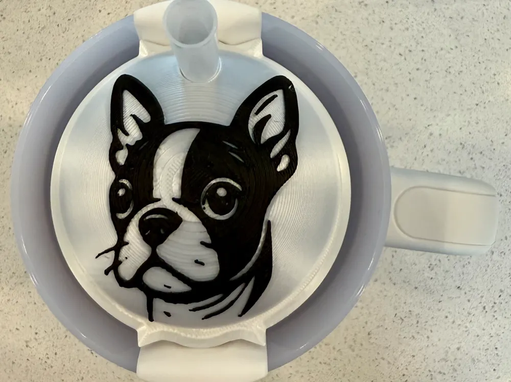 Stanley Cup Topper 30 - 40 ounce - Boston Terrier - Free 3D Print Model ...