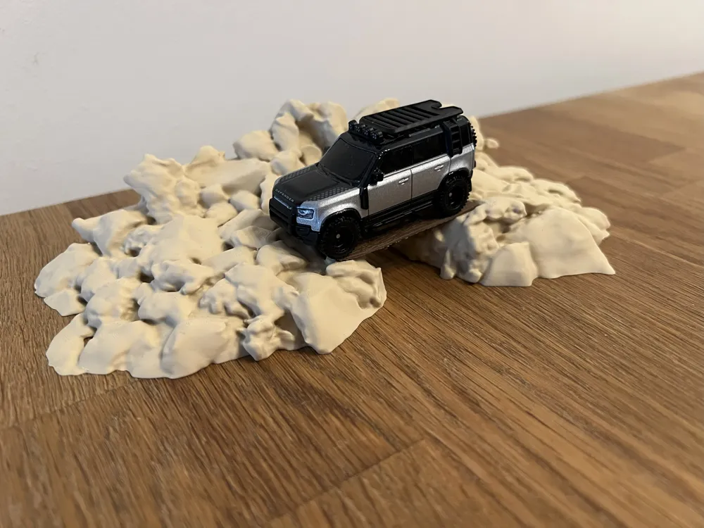 Terrain with bridge for 1/64 Hotwheels Matchbox - Free 3D Print Model ...