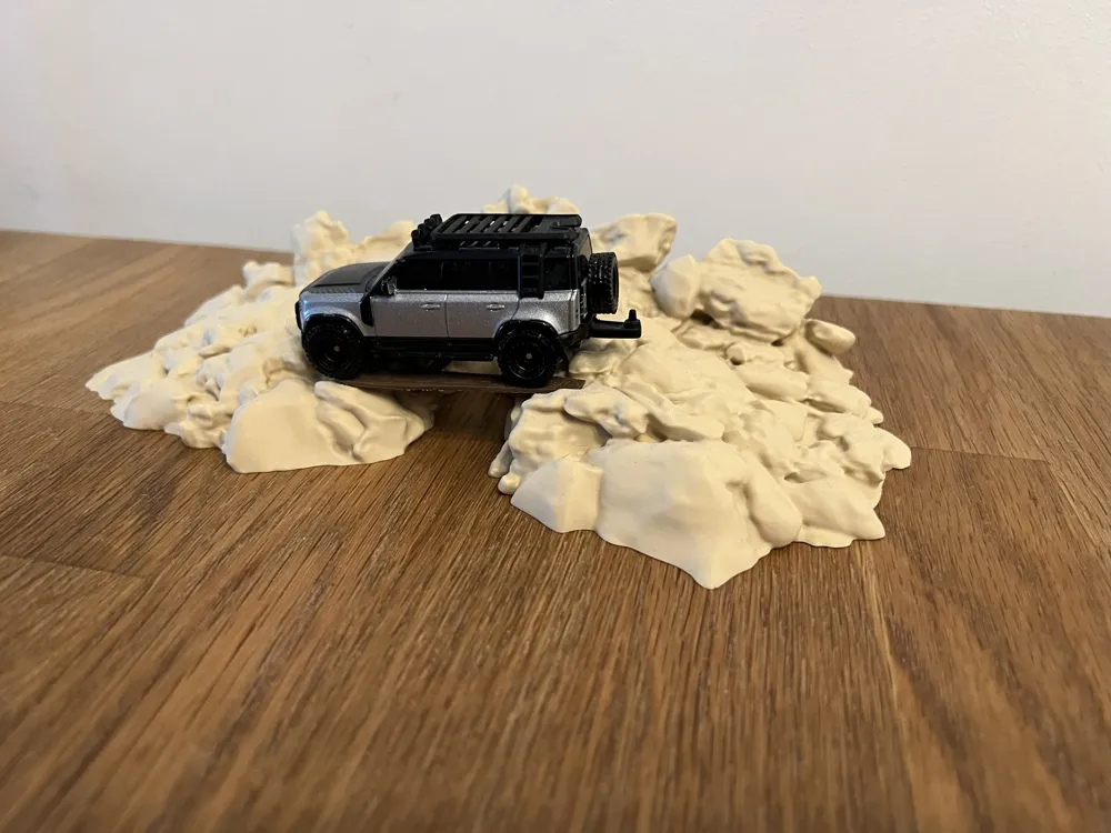 Terrain with bridge for 1/64 Hotwheels Matchbox - Free 3D Print Model ...