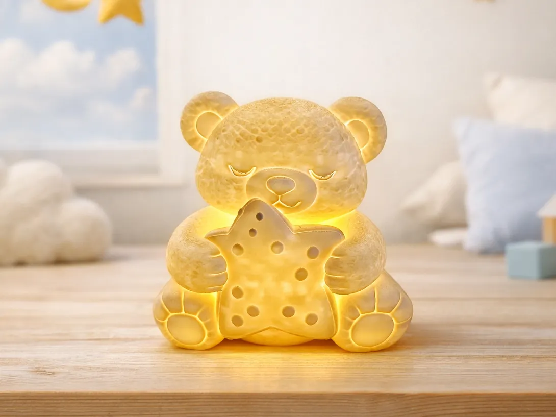 Starlight Bear as a Puck Light KC007 - Free 3D Print Model - MakerWorld