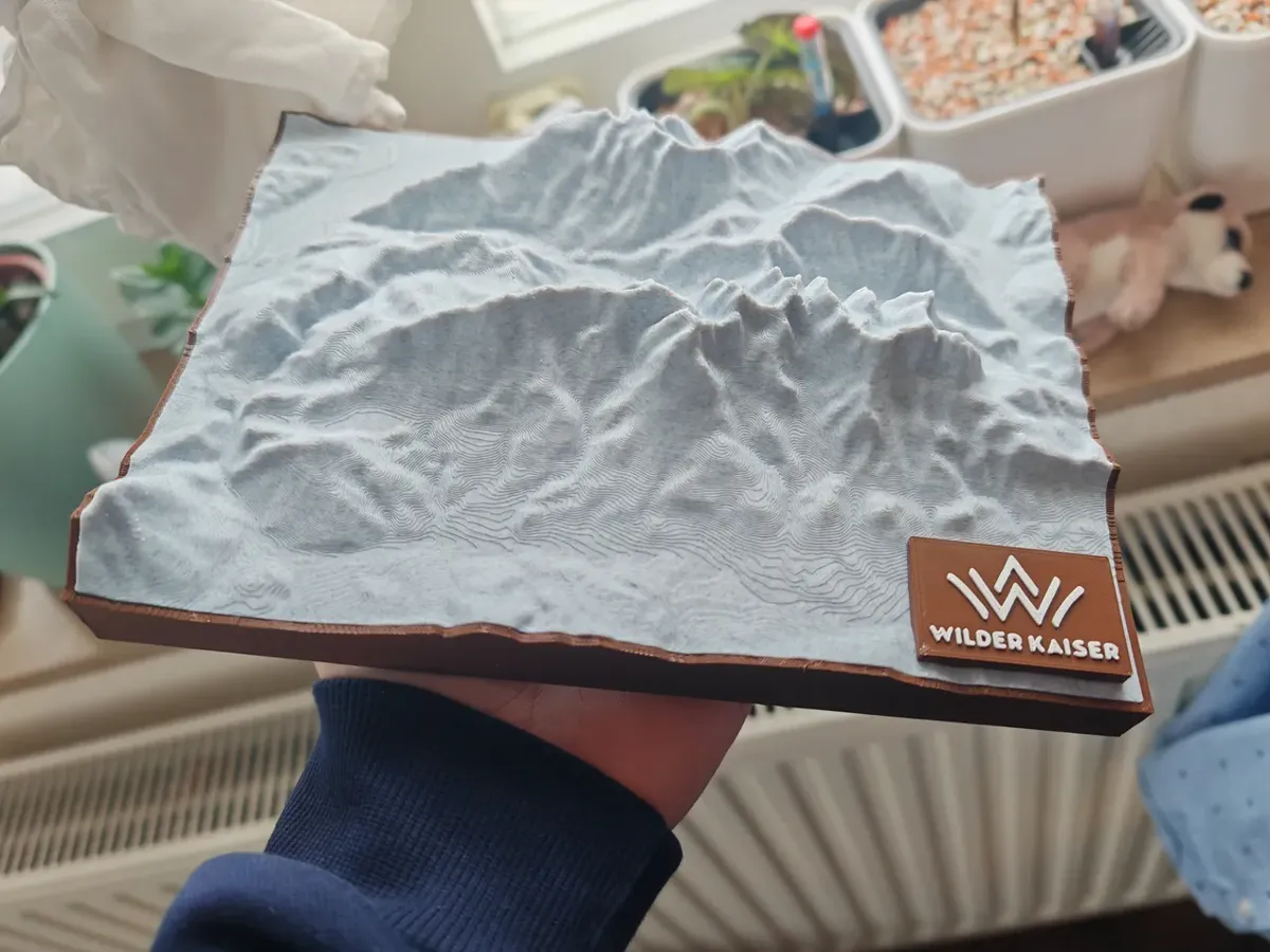Wilder Kaiser topographical map Bergdoktor - Free 3D Print Model ...