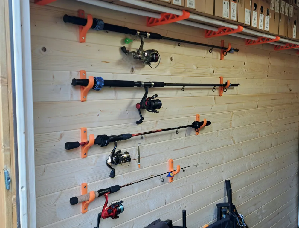 Fishing Rod Wall Mount by SD-3D MakerWorld: Download Free 3D Models