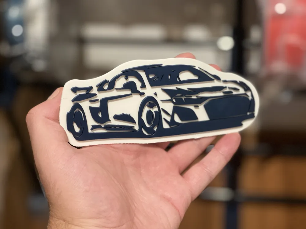 Audi R8 Silhouette image / Dual Color by Aleks89 - MakerWorld