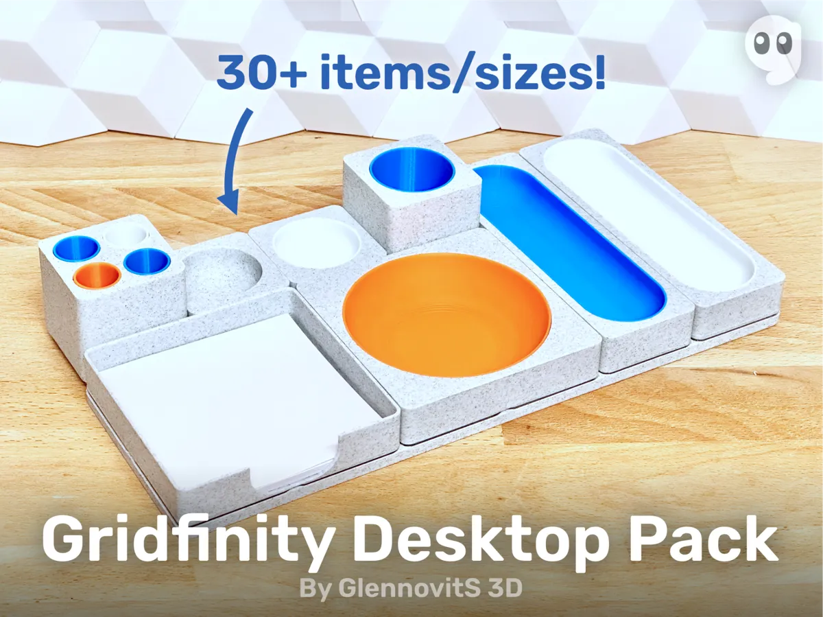 Gridfinity Desktop Pack - Organizer starter kit - Free 3D Print Model ...
