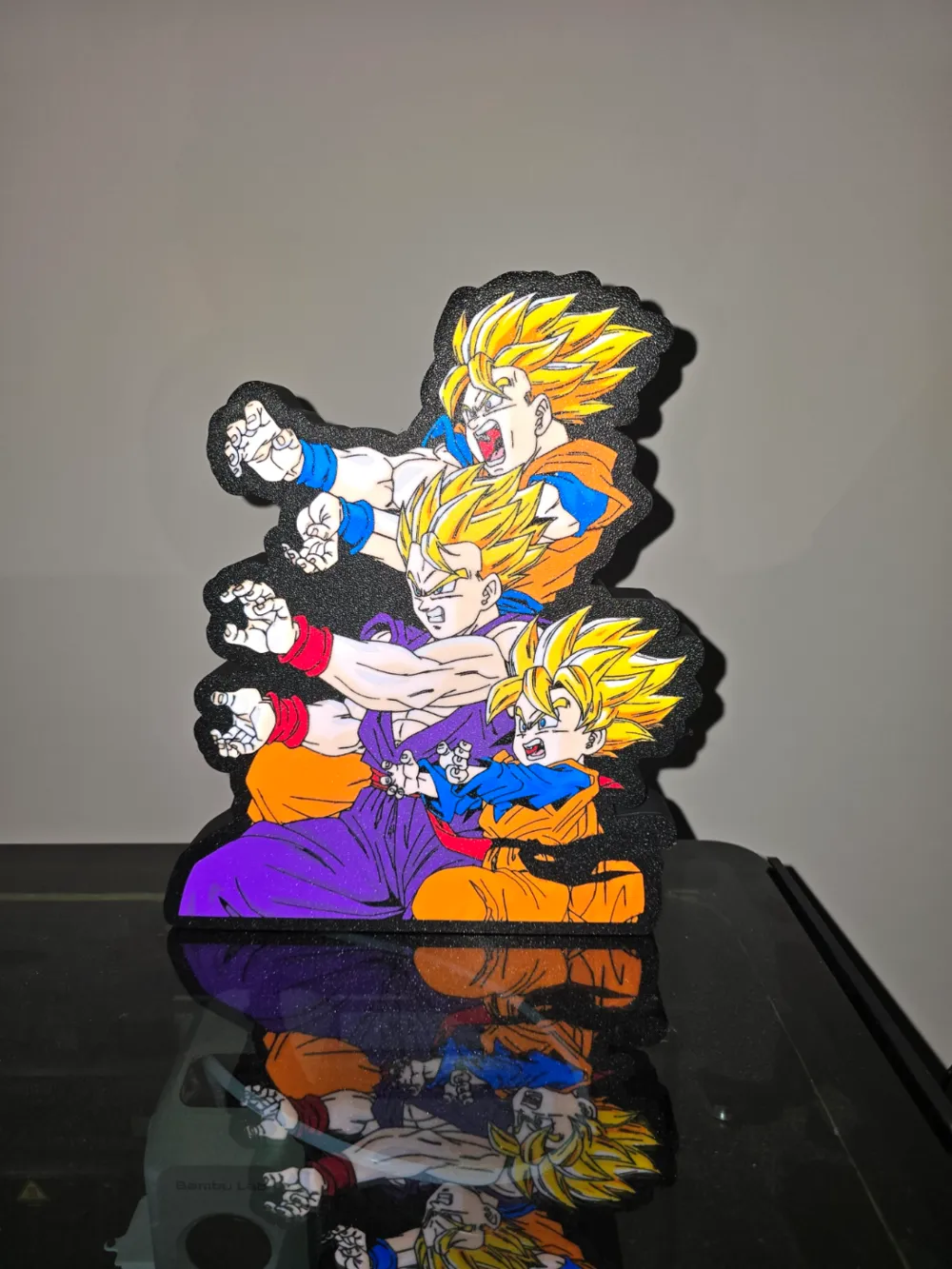 DBZ Trio Lightbox (Goku, Gohan, and Goten) by 3D Geek - MakerWorld
