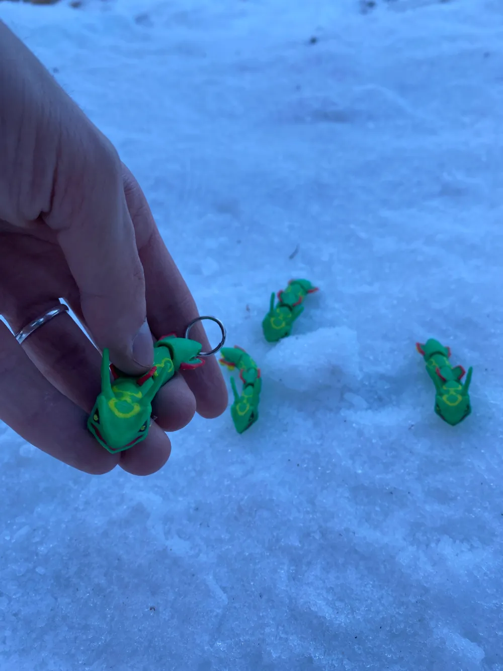 Mini Flexi Rayquaza Keychain Print in Place by Big Simi MakerWorld ...