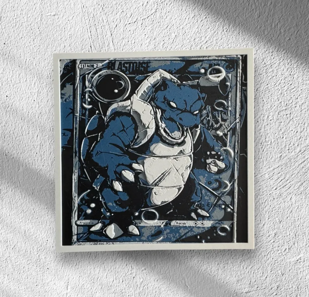 Blastoise Pokemon Card Back Ground by JJ_3D - MakerWorld