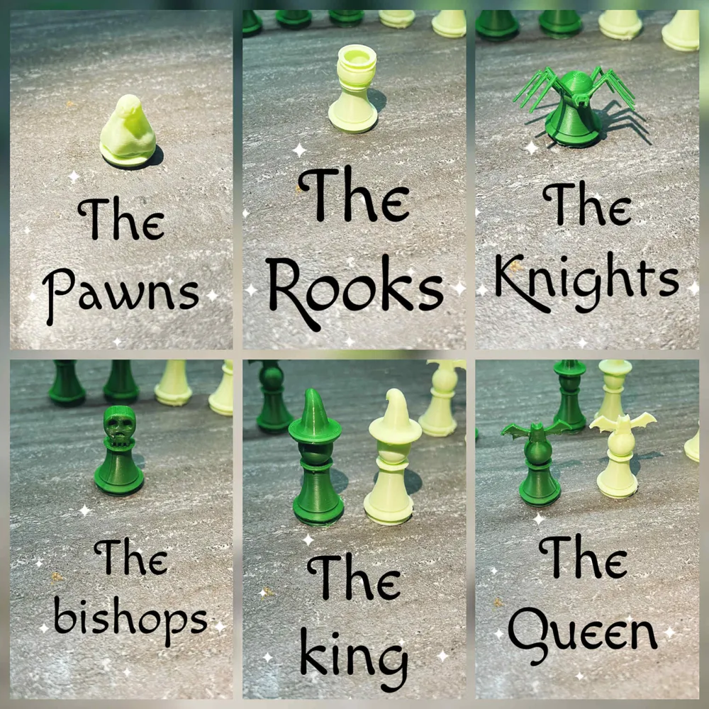 Halloween Horror Chess - Free 3D Print Model - MakerWorld