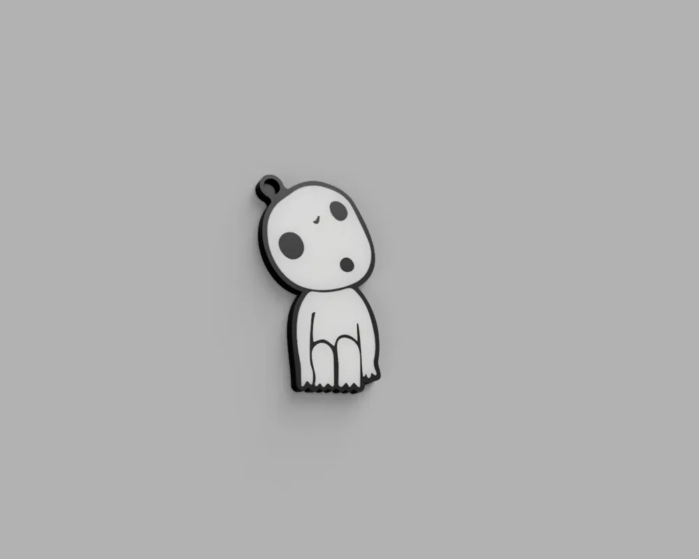 Kodama (sitting) Keychain by Valda3D - MakerWorld