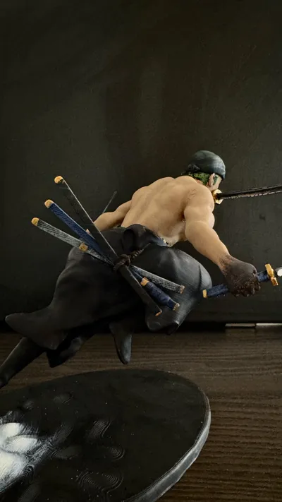 Roronoa Zoro – Three-Sword Style Statue –One Piece by BFr34k - MakerWorld