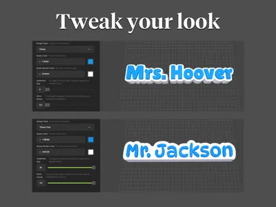 Cute Desk Nameplate Generator for Teachers / Kids by Surrey ...