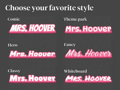 Cute Desk Nameplate Generator for Teachers / Kids by Surrey ...