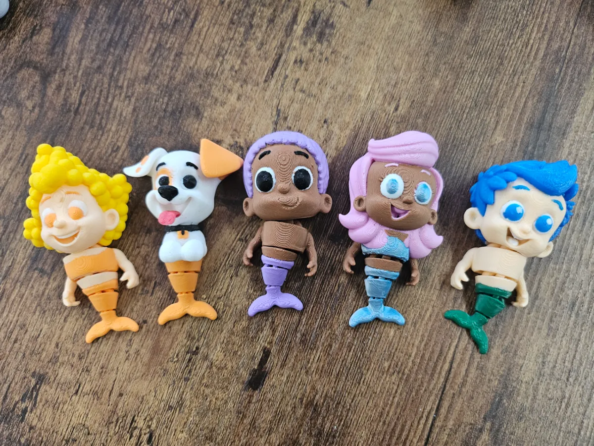 bubble guppies MOLLY micro articulado flexi por MadMonkey3D MakerWorld: Descarga Modelos 3D ...