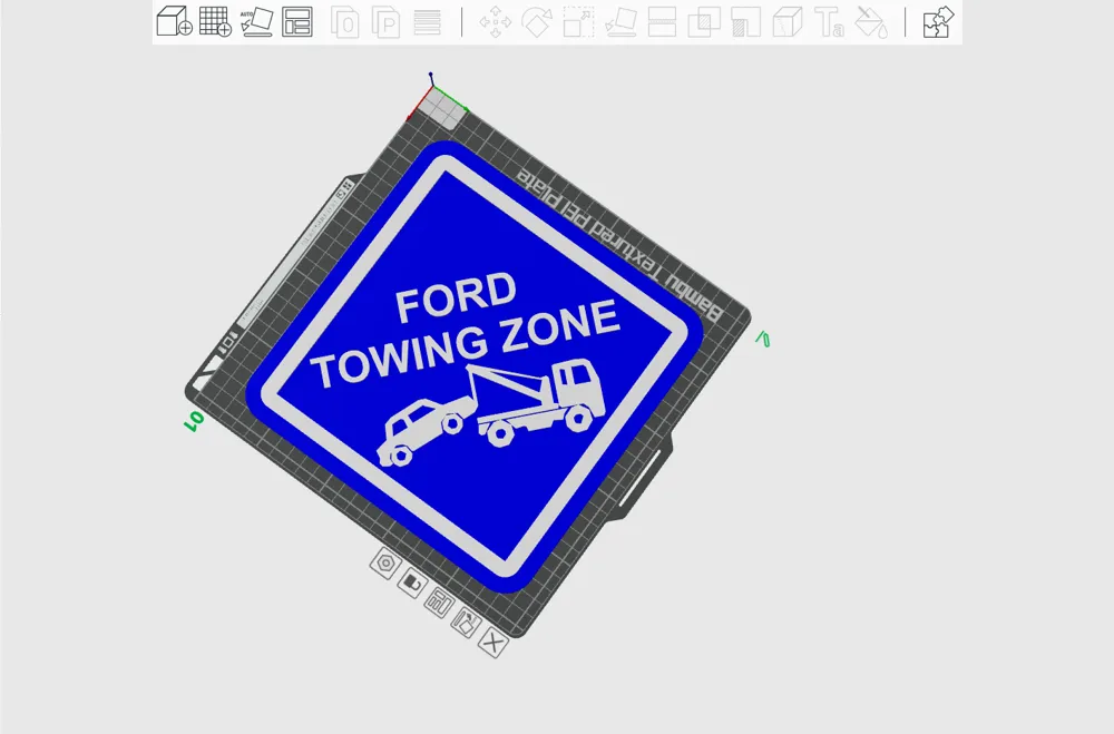 Ford Towing Zone Sign by Jordan.smart2000 - MakerWorld