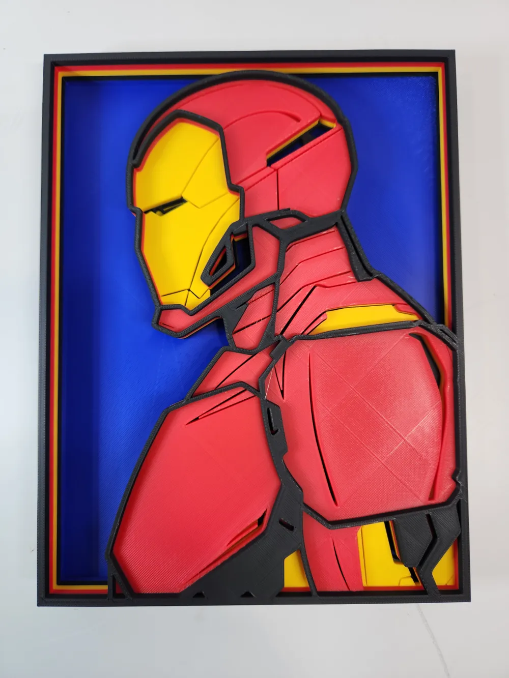 Iron Man - 4 Color- 6 Layer Shadowbox by Jamboodle - MakerWorld